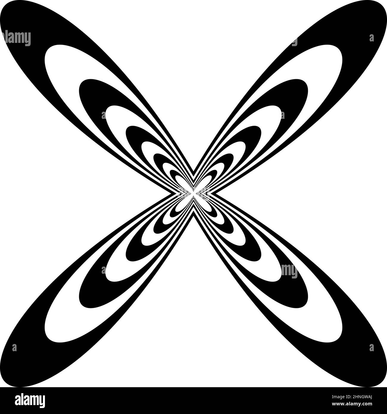 Abstract op-art element(s). Optical, visual art shapes, icons, symbols ...