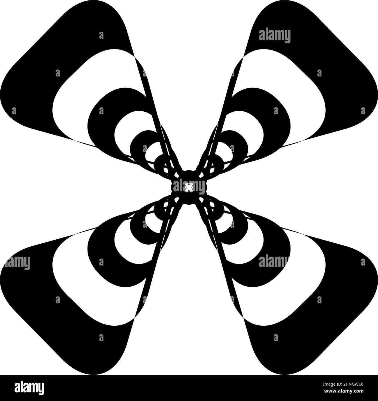Abstract op-art element(s). Optical, visual art shapes, icons, symbols ...
