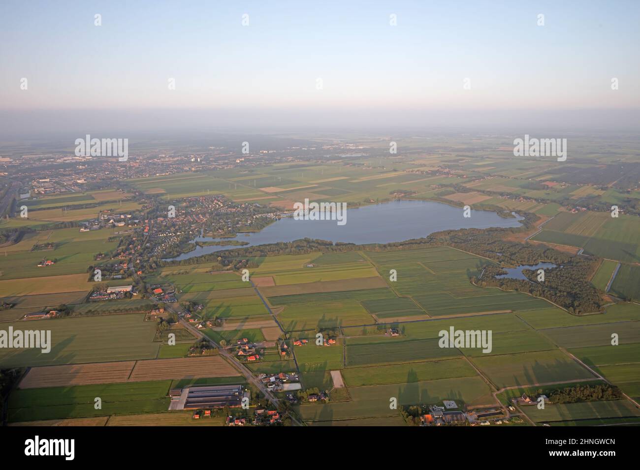 Agricultural landscape of Friesland, one of the northern provinces of ...