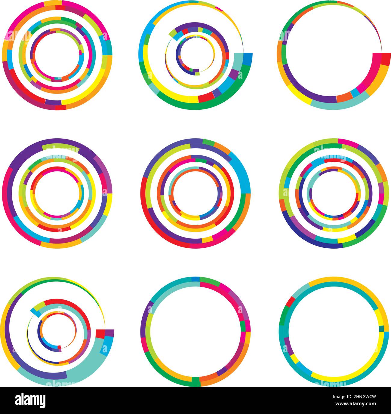 Abstract circle graphic. Geometric circle, ring design element ...
