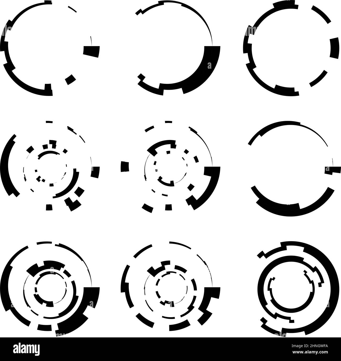 Abstract circle graphic. Geometric circle, ring design element ...