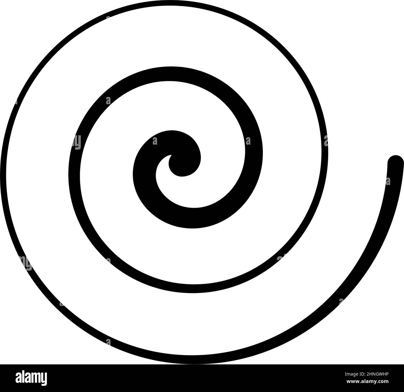 Simple spiral graphics element. Twirl, swirl, whirl element - stock ...