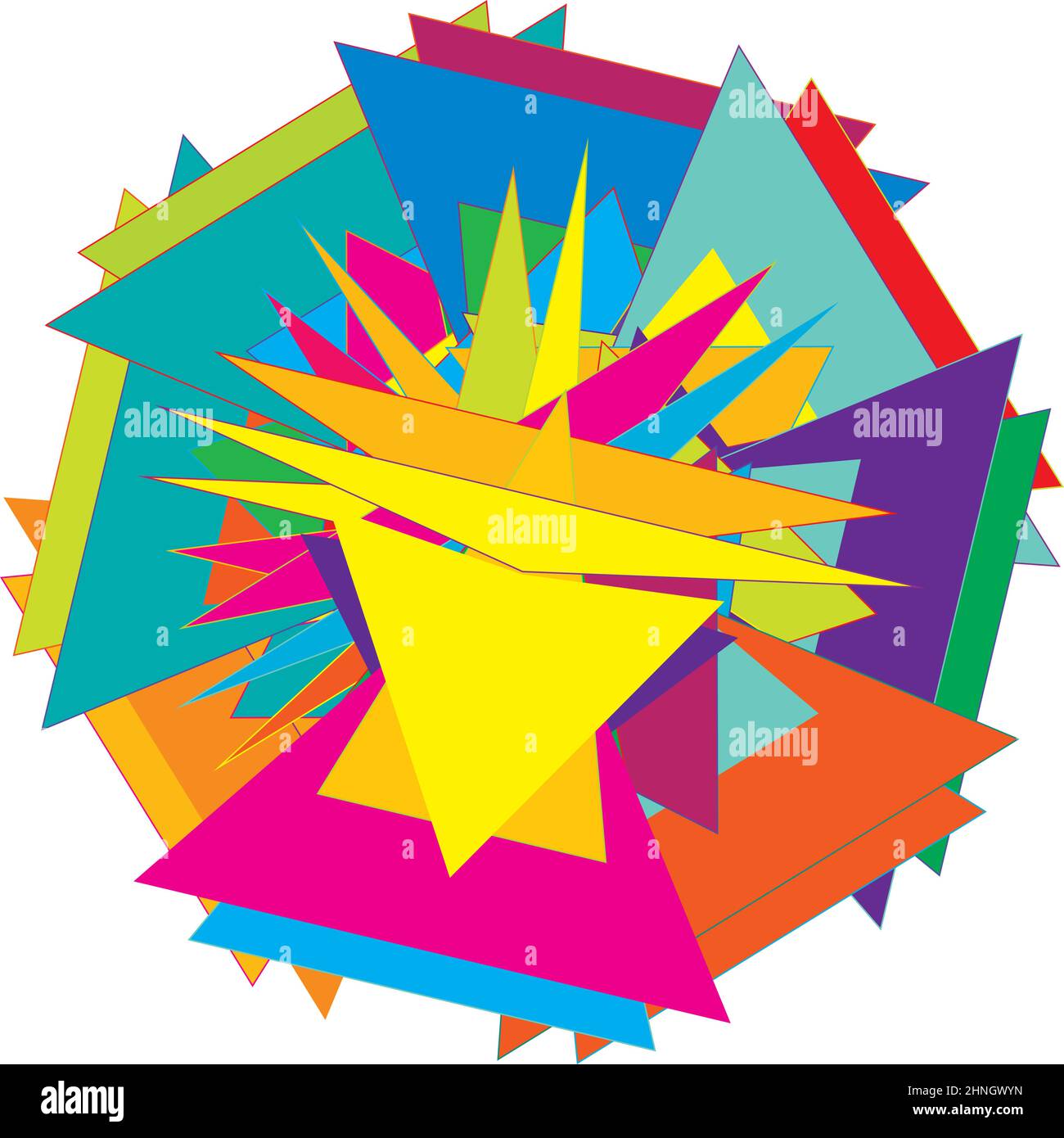 Colorful geometric abstract icon, symbol motif and mandala - stock ...