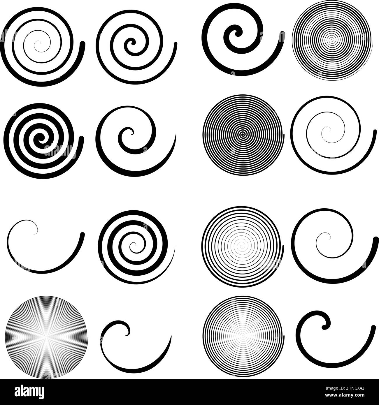 Archimedean spiral. Swirl, twirl, whirl design element - stock vector ...