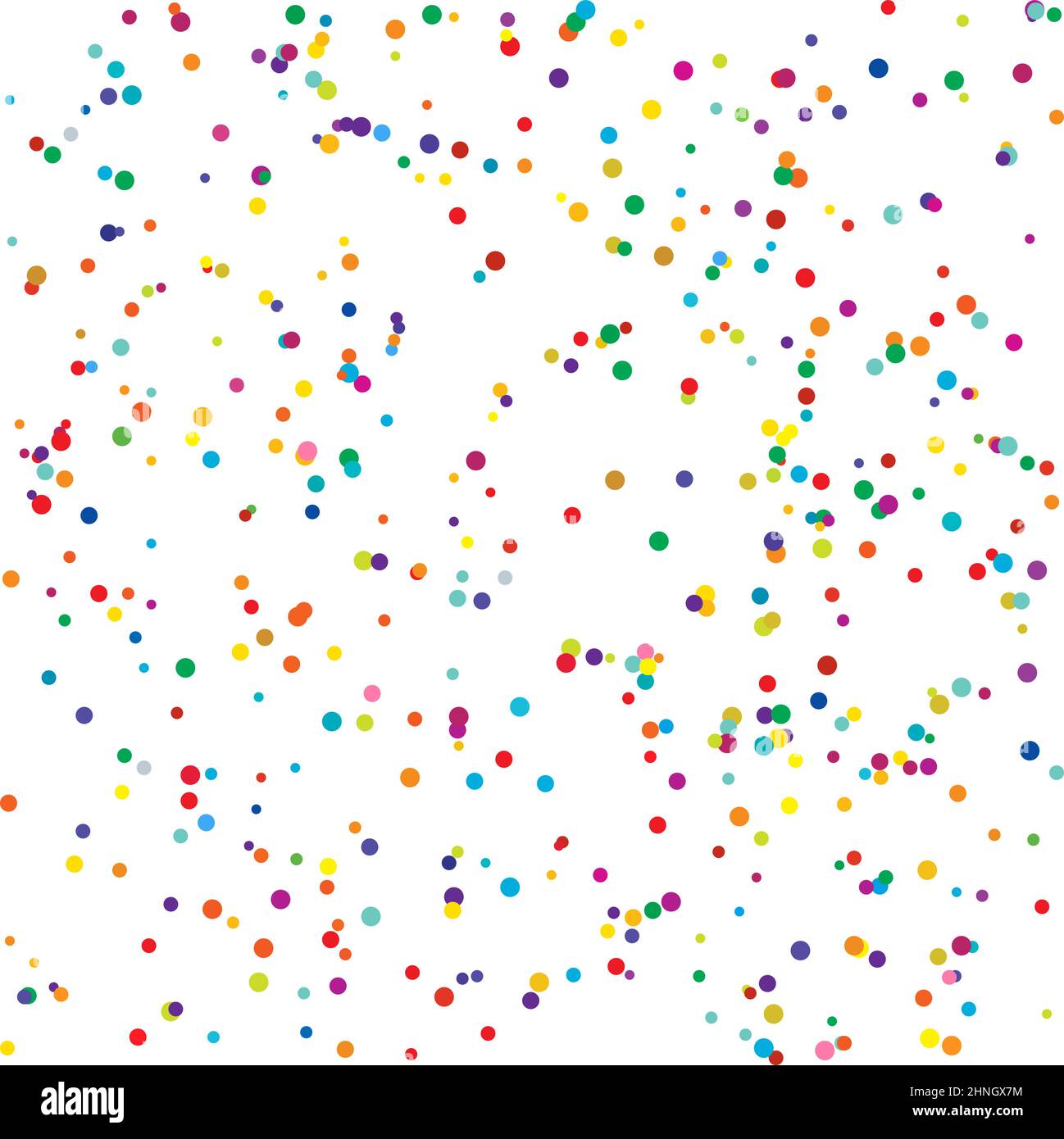 Colorful random, diffuse circles, dots pattern. Scattered speckles ...