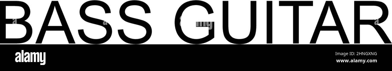 Bass guitar Simple vector icon. Illustration symbol design template for ...