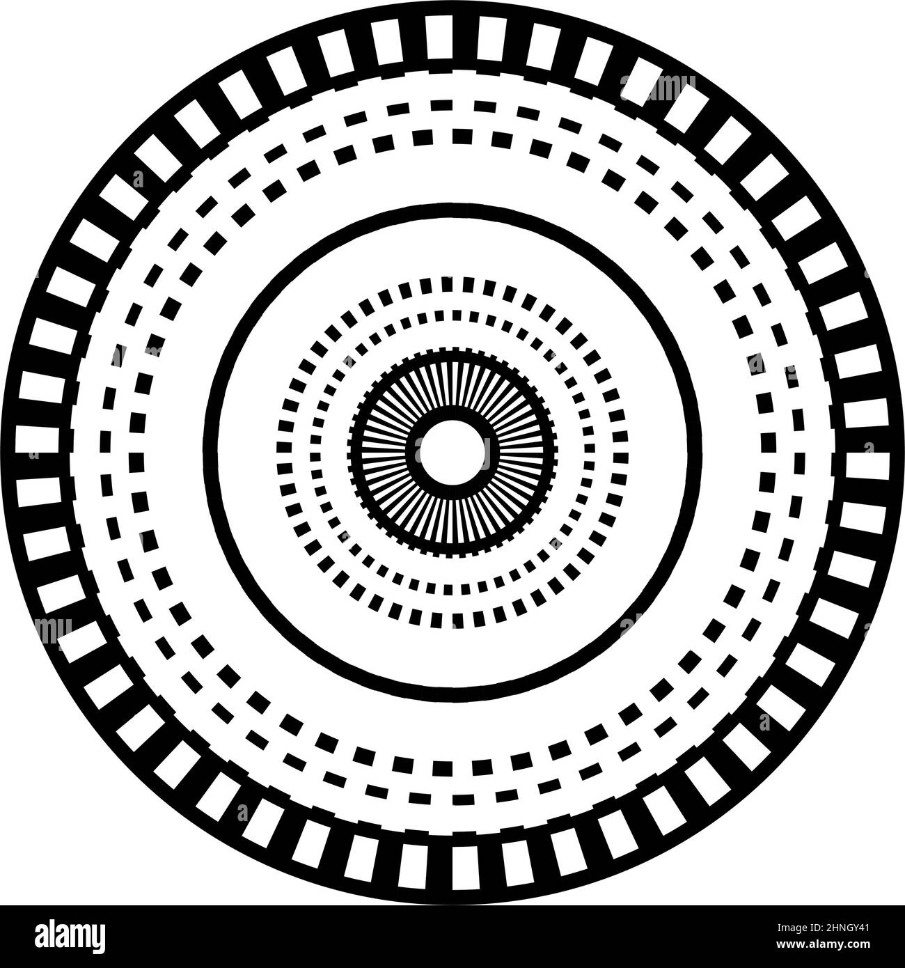 Abstract circle graphic. Geometric circle, ring design element ...