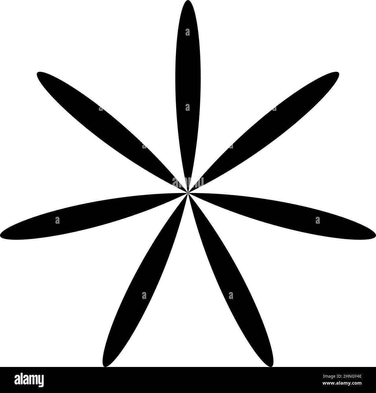 Simple flower shapes, petals silhouette - stock vector illustration ...