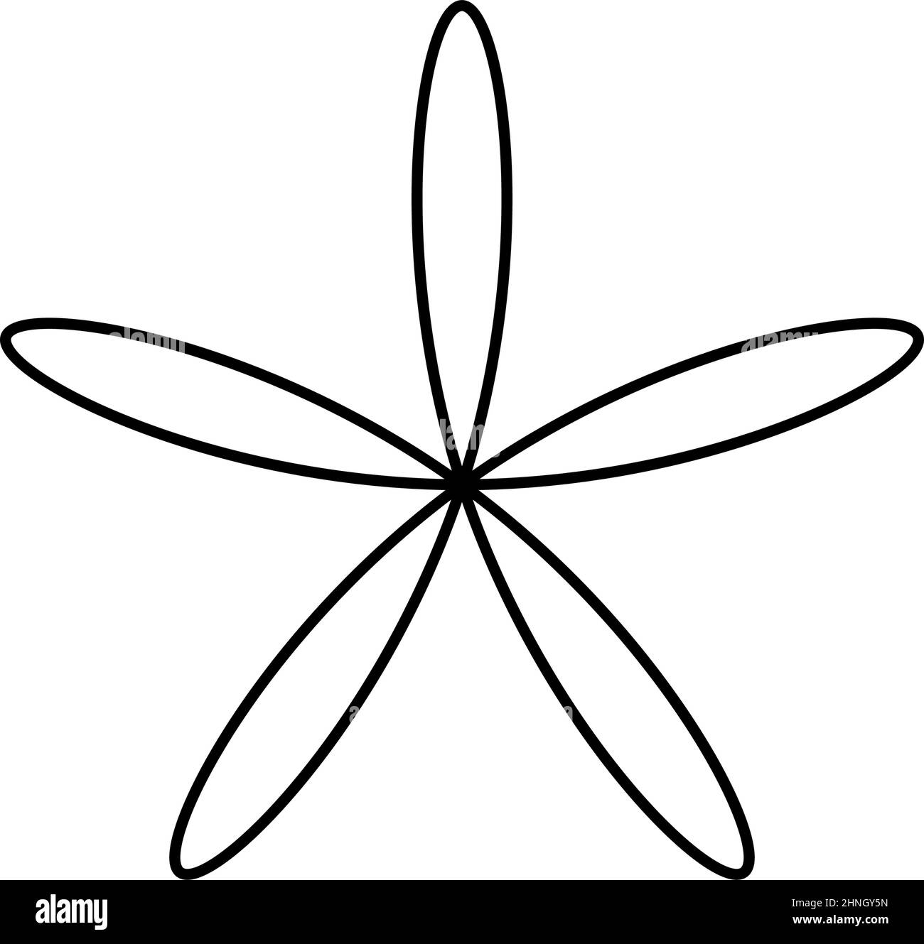 Simple flower shapes, petals silhouette - stock vector illustration ...