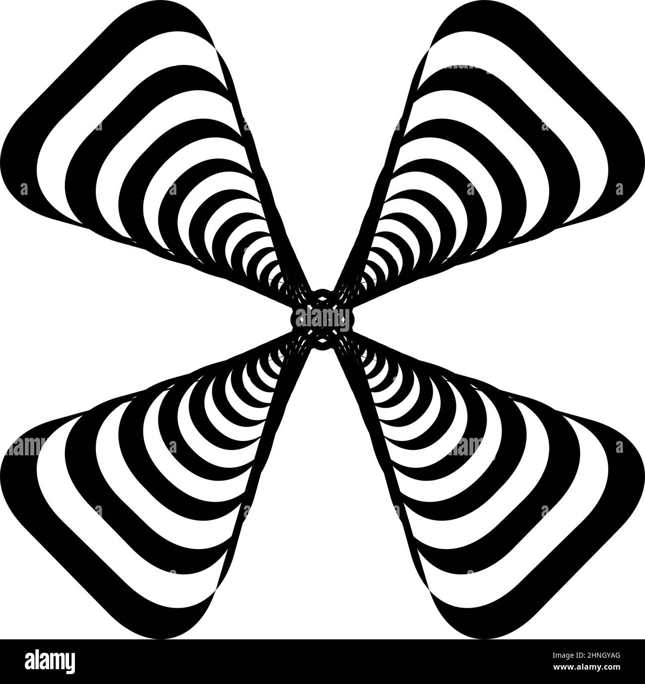 Abstract op-art element(s). Optical, visual art shapes, icons, symbols ...
