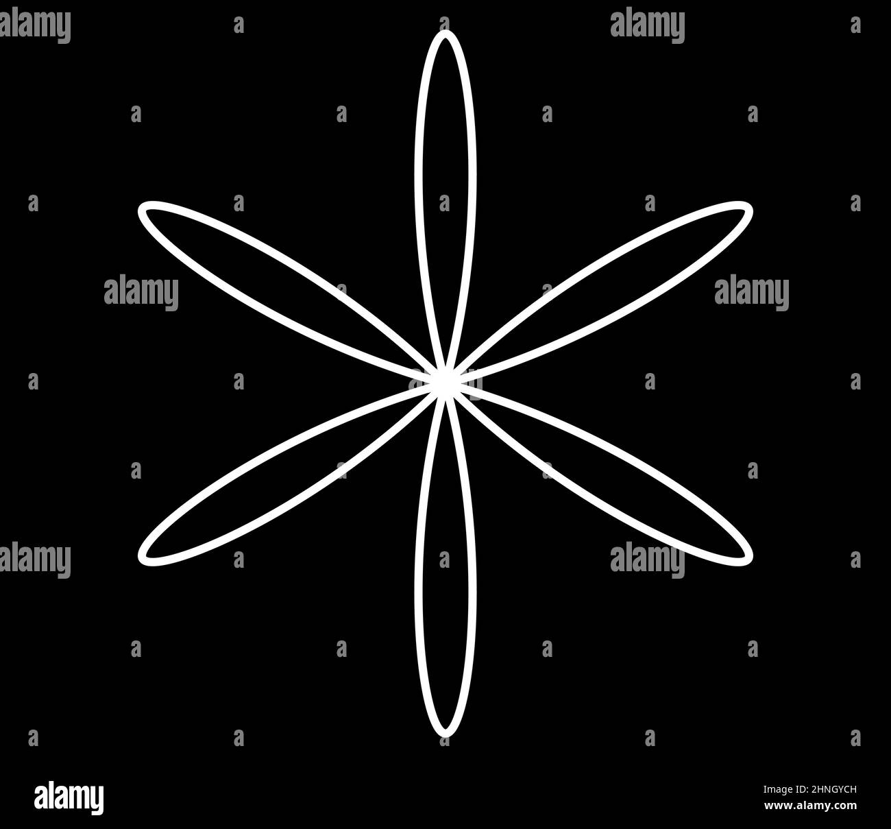 Simple flower shapes, petals silhouette - stock vector illustration ...