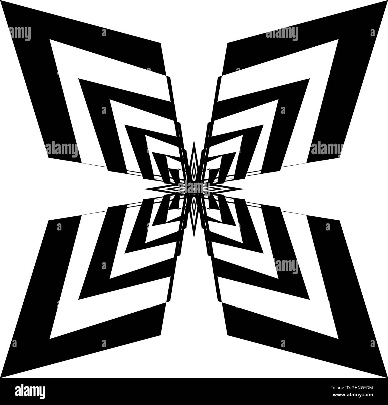 Abstract op-art element(s). Optical, visual art shapes, icons, symbols ...