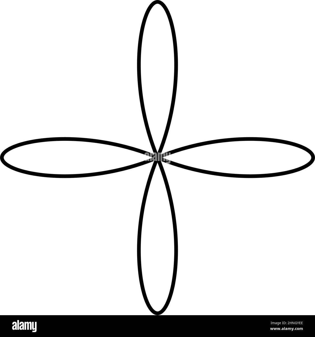 Simple flower shapes, petals silhouette - stock vector illustration ...