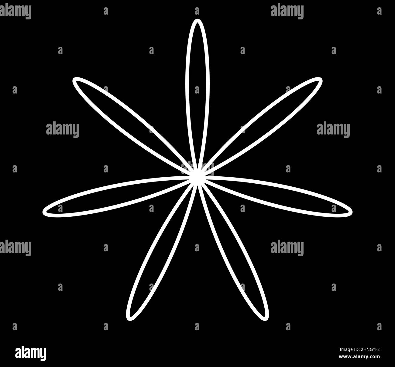 Simple flower shapes, petals silhouette - stock vector illustration ...