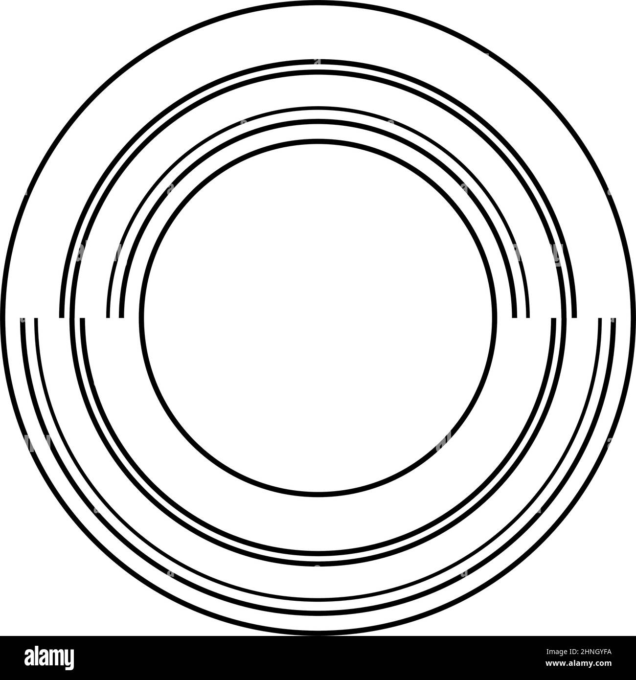 Abstract circle graphic. Geometric circle, ring design element ...