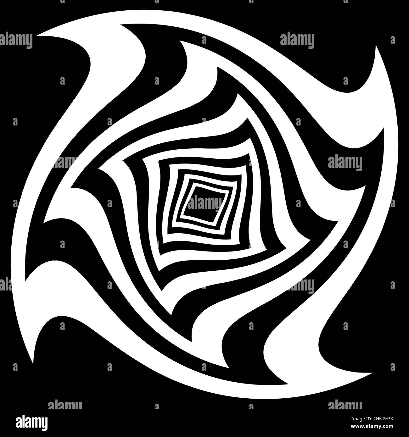 Abstract op-art element(s). Optical, visual art shapes, icons, symbols ...