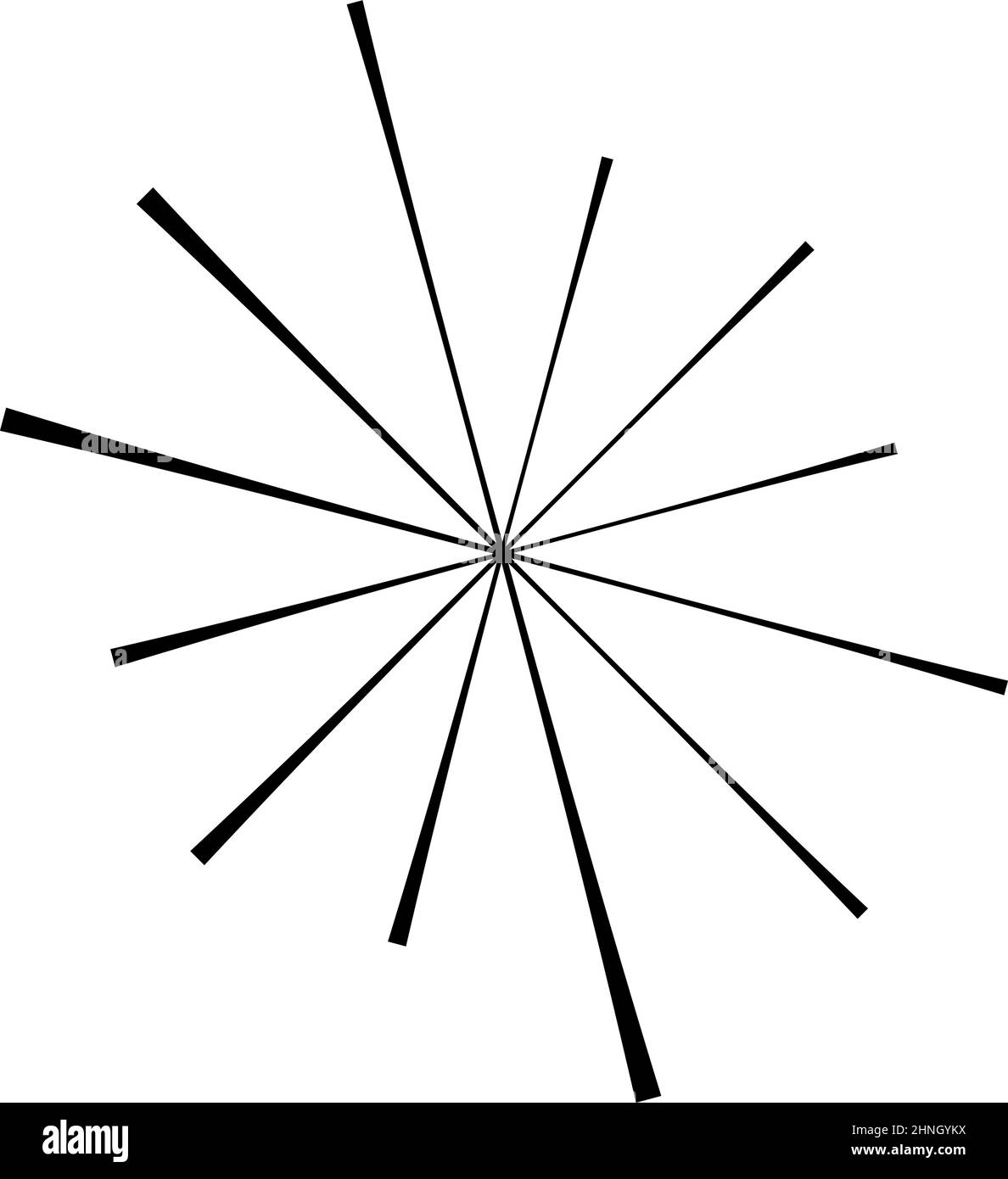 Radial, radiating lines, stripes design element - stock vector ...