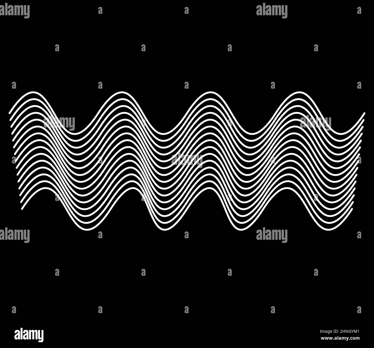 Wavy, waving lines abstract geometric design shape. Curvy, curved ...