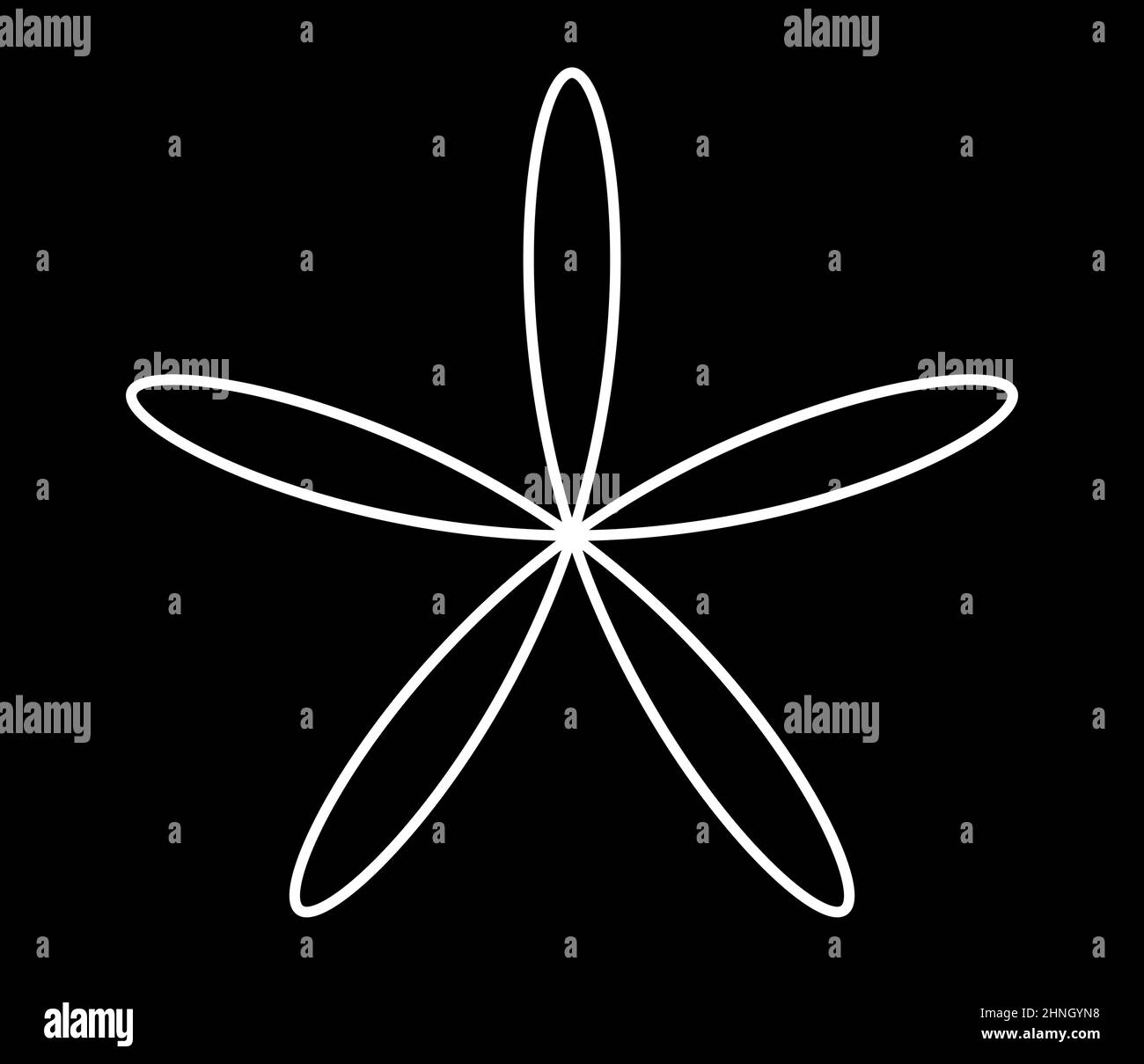 Simple flower shapes, petals silhouette - stock vector illustration ...
