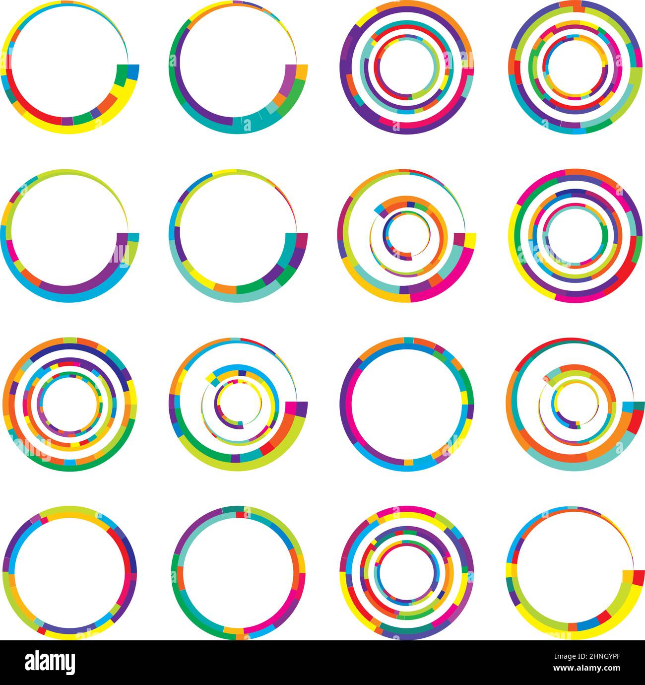 Abstract circle graphic. Geometric circle, ring design element ...