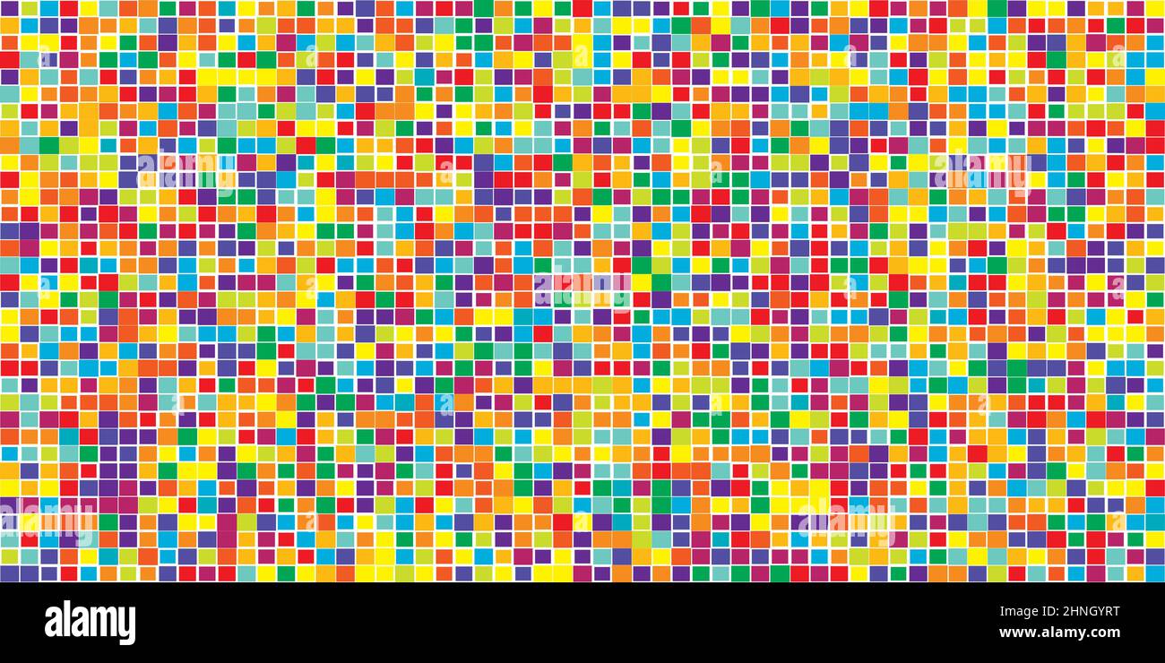 Random mosaic square tiles seamless, repeatable cubism pattern, texture ...