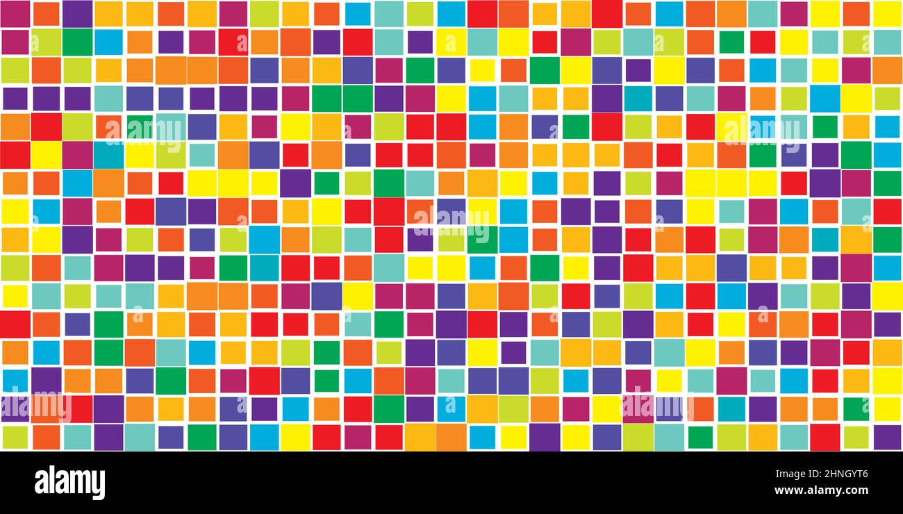 Random mosaic square tiles seamless, repeatable cubism pattern, texture ...