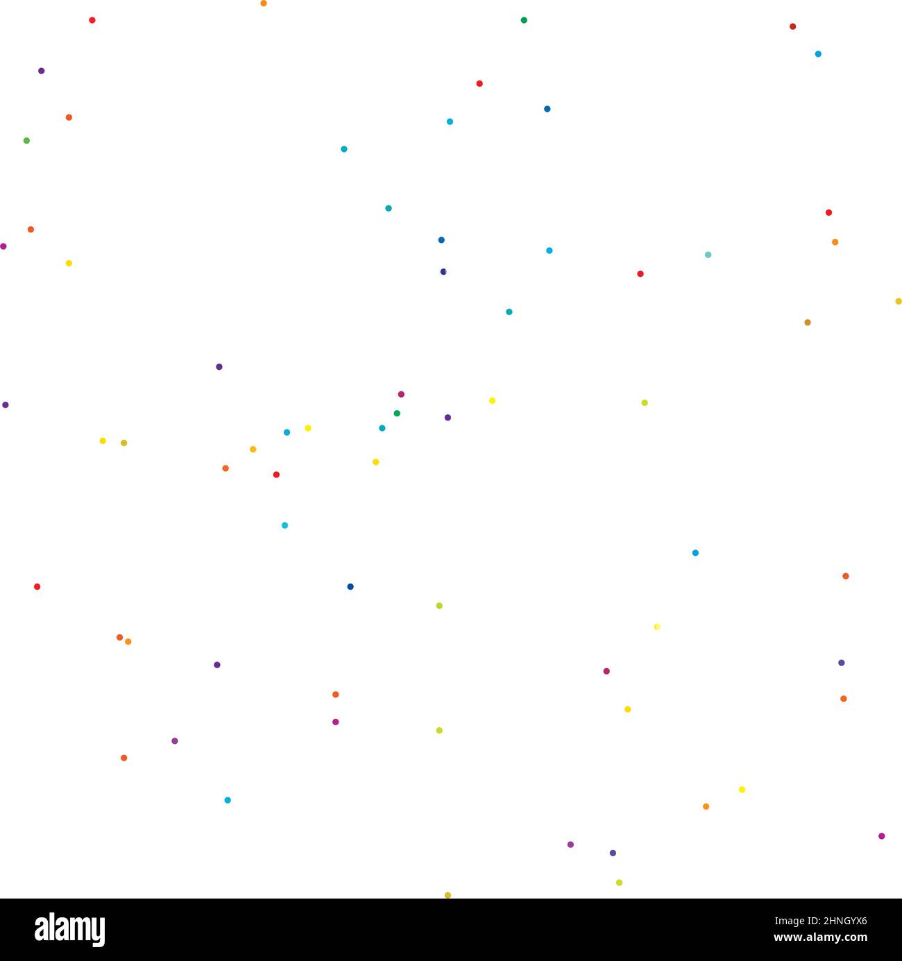 Colorful random, diffuse circles, dots pattern. Scattered speckles ...
