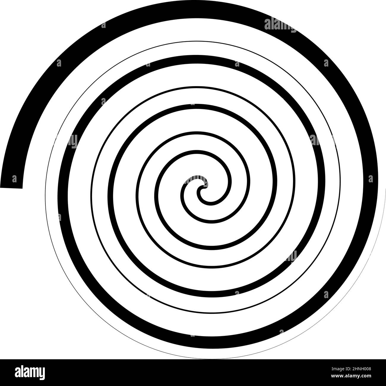 Simple spiral graphics element. Twirl, swirl, whirl element - stock ...