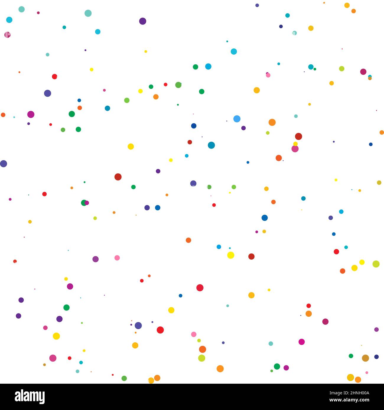 Colorful random, diffuse circles, dots pattern. Scattered speckles ...