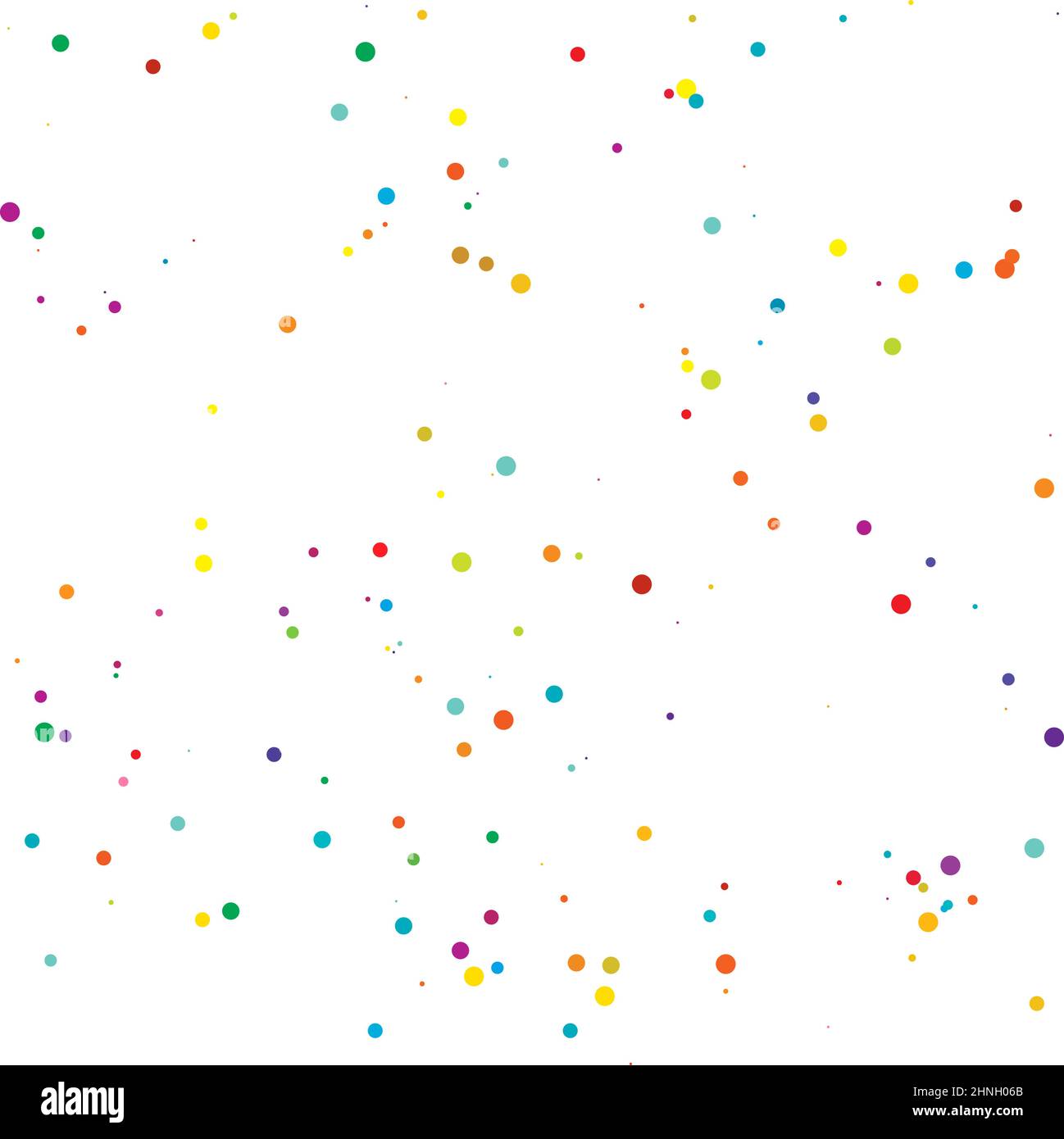 Colorful random, diffuse circles, dots pattern. Scattered speckles ...