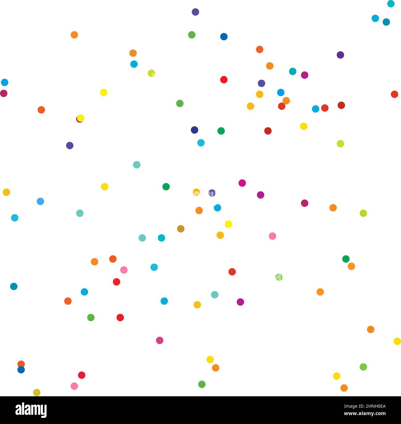 Colorful random, diffuse circles, dots pattern. Scattered speckles ...