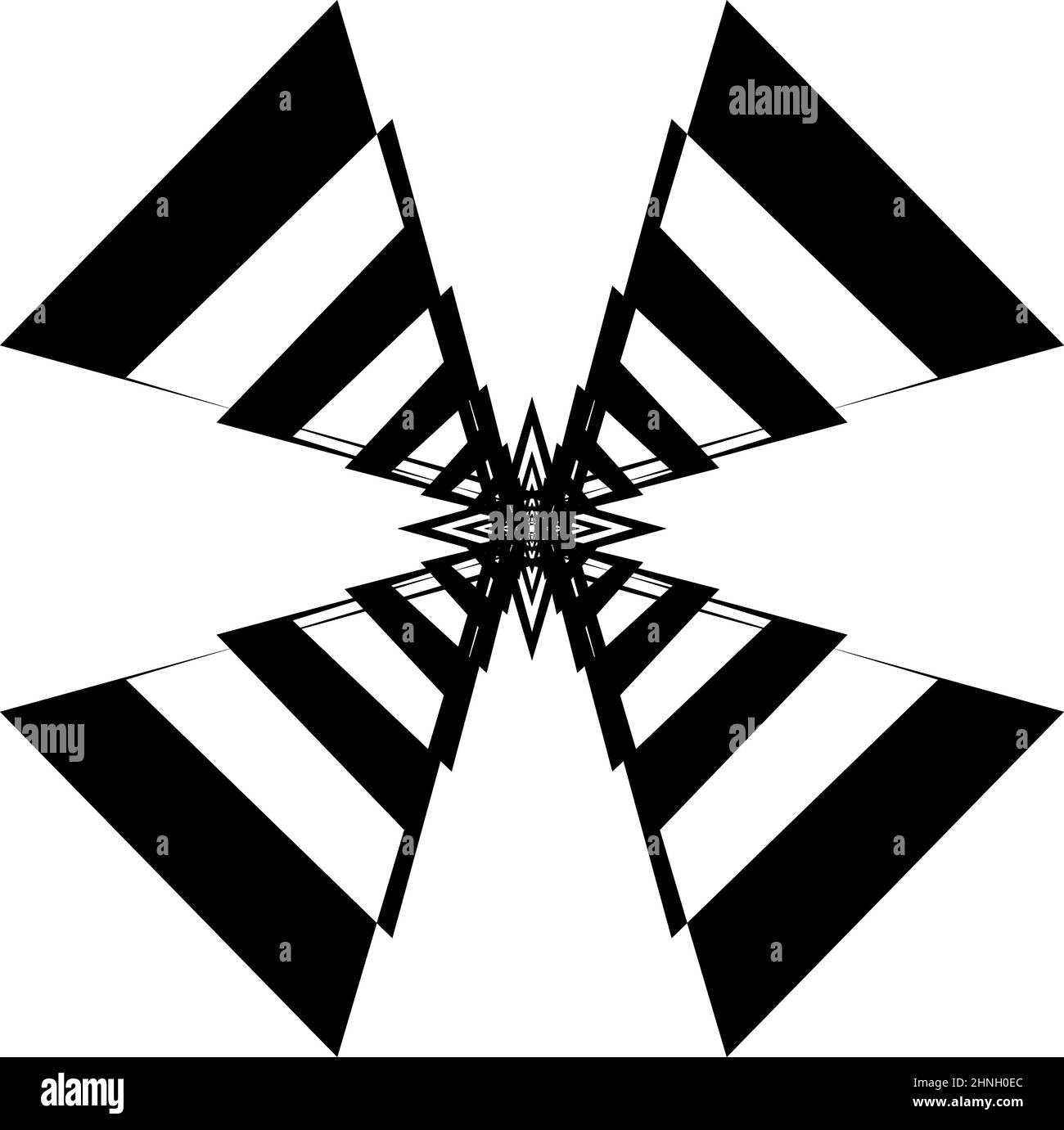Abstract op-art element(s). Optical, visual art shapes, icons, symbols ...
