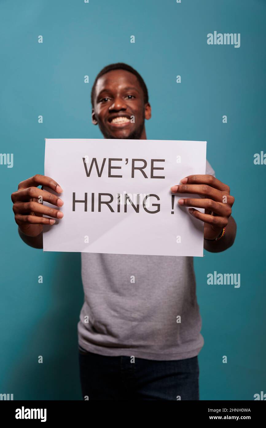 HR company assistant advertising hiring opportunity on paper, making ...