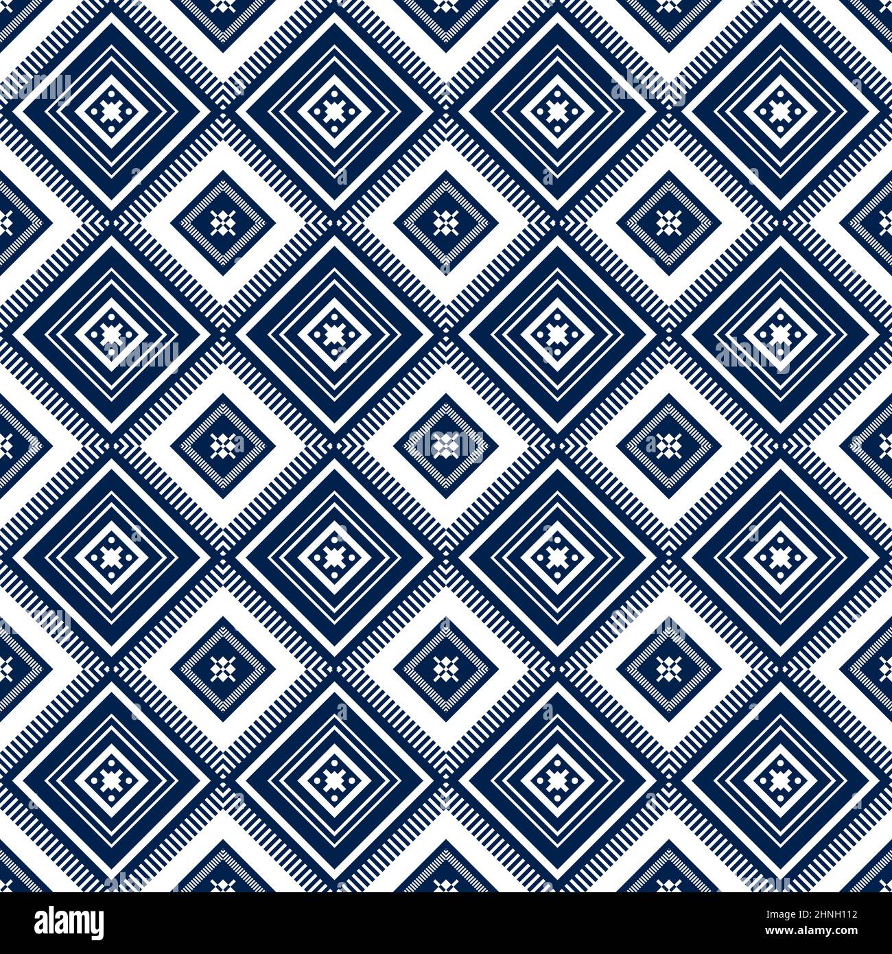 Indigo Blue Geometric ethnic oriental pattern traditional Design for background,carpet,wallpaper ...