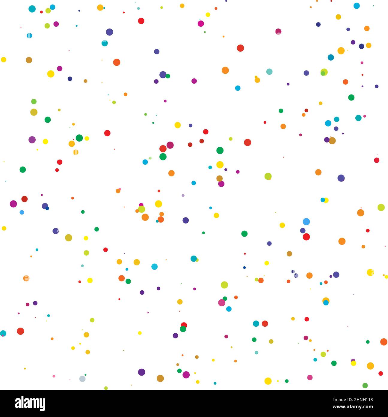 Colorful random, diffuse circles, dots pattern. Scattered speckles ...