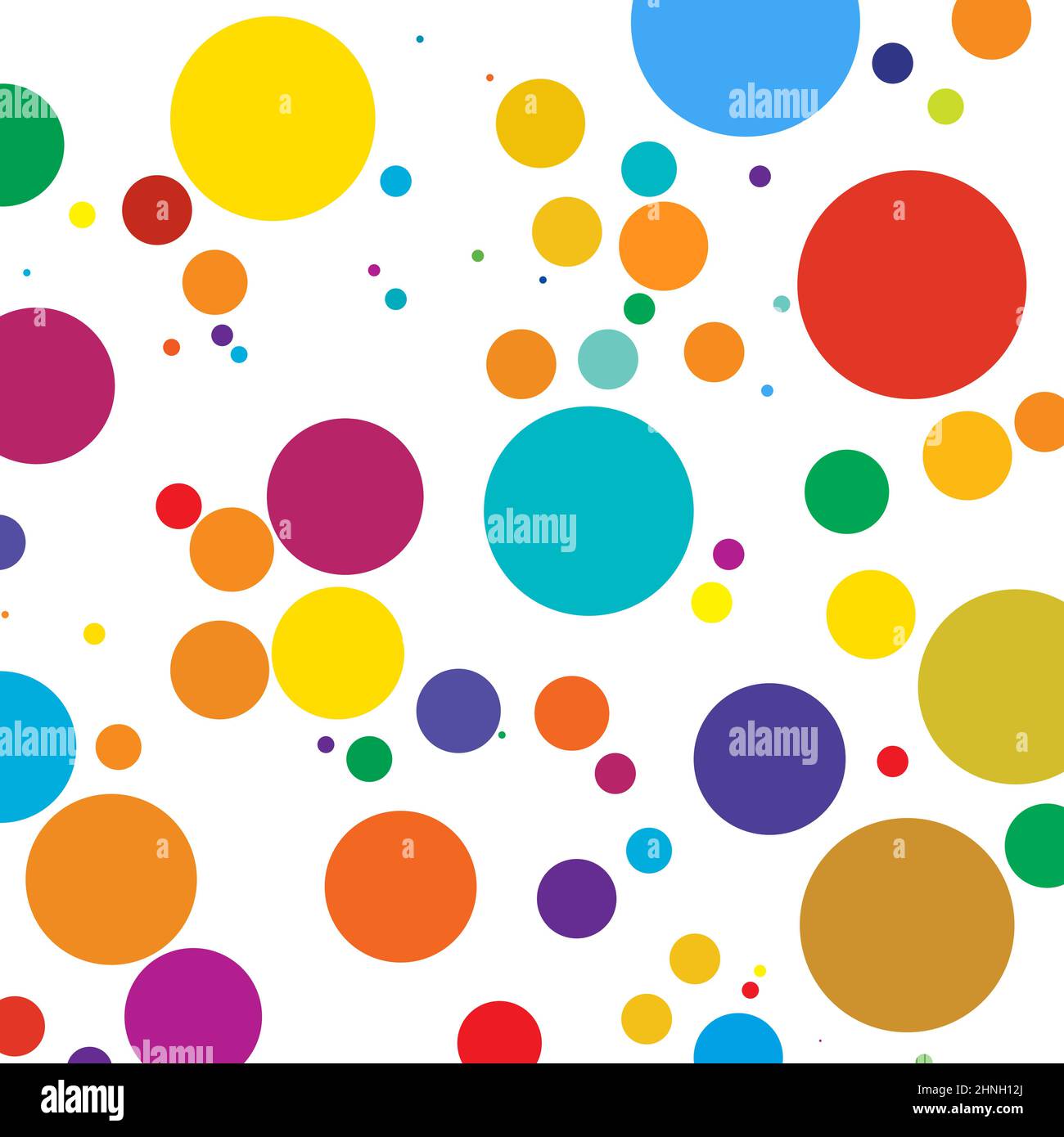 Colorful random, diffuse circles, dots pattern. Scattered speckles ...