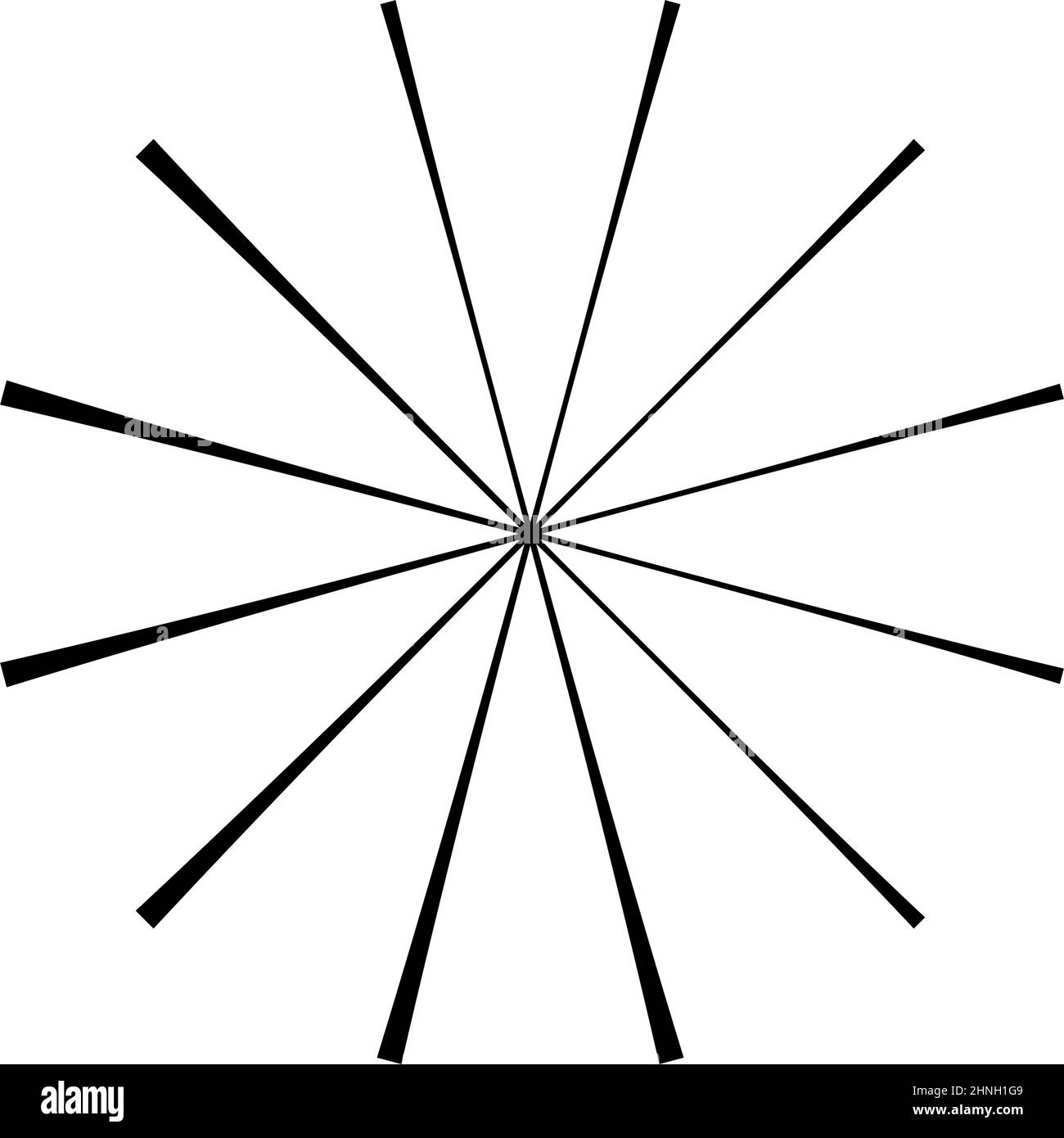 Radial, radiating lines, stripes design element - stock vector ...