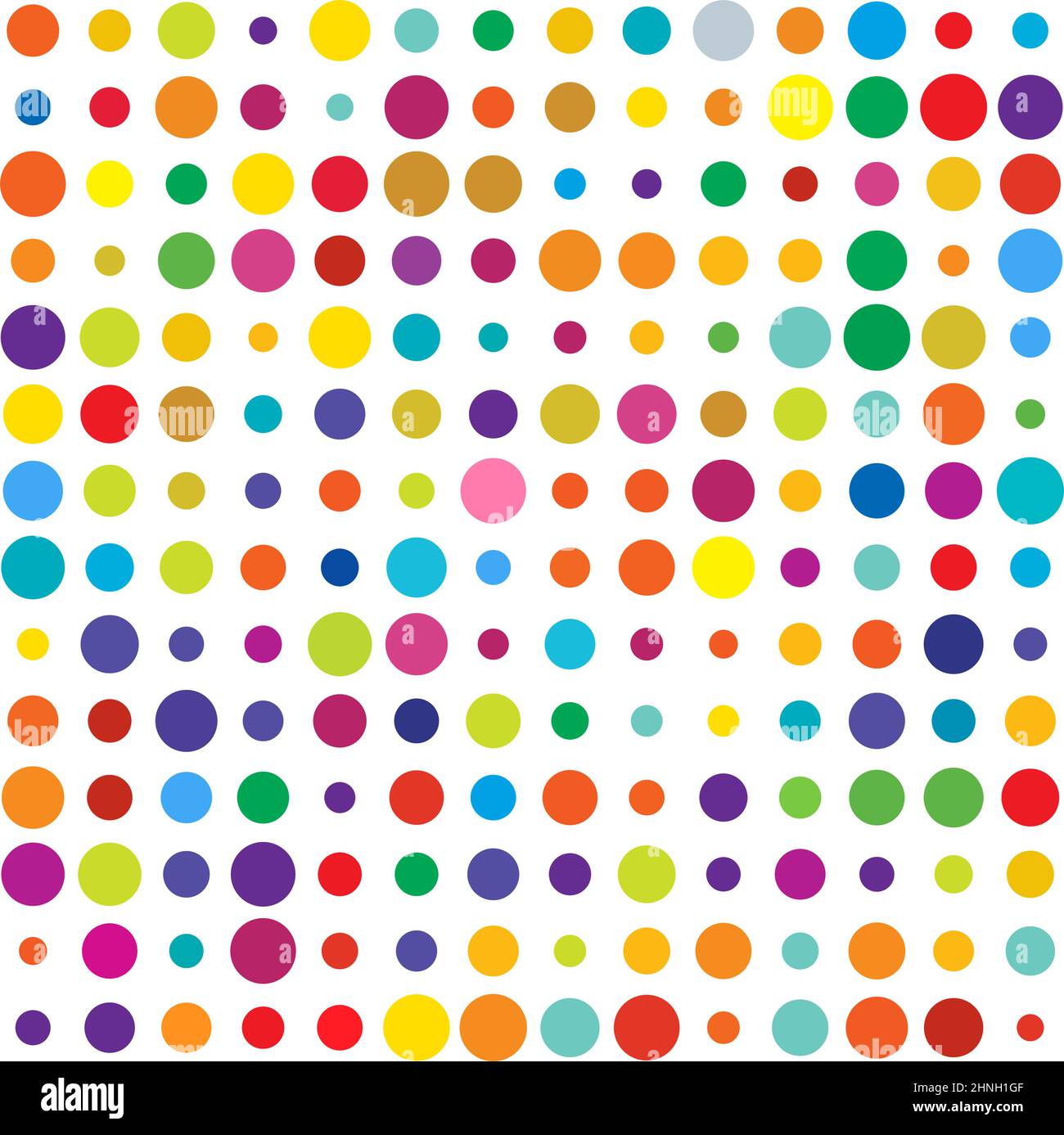 Colorful random, diffuse circles, dots pattern. Scattered speckles ...