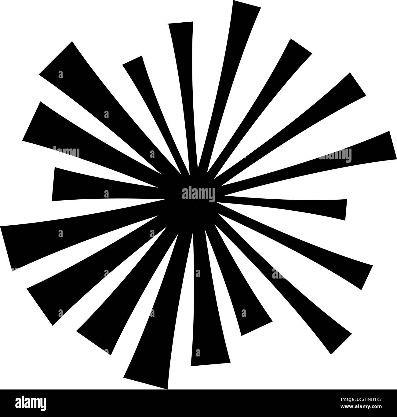 Radial, radiating lines, stripes design element - stock vector ...