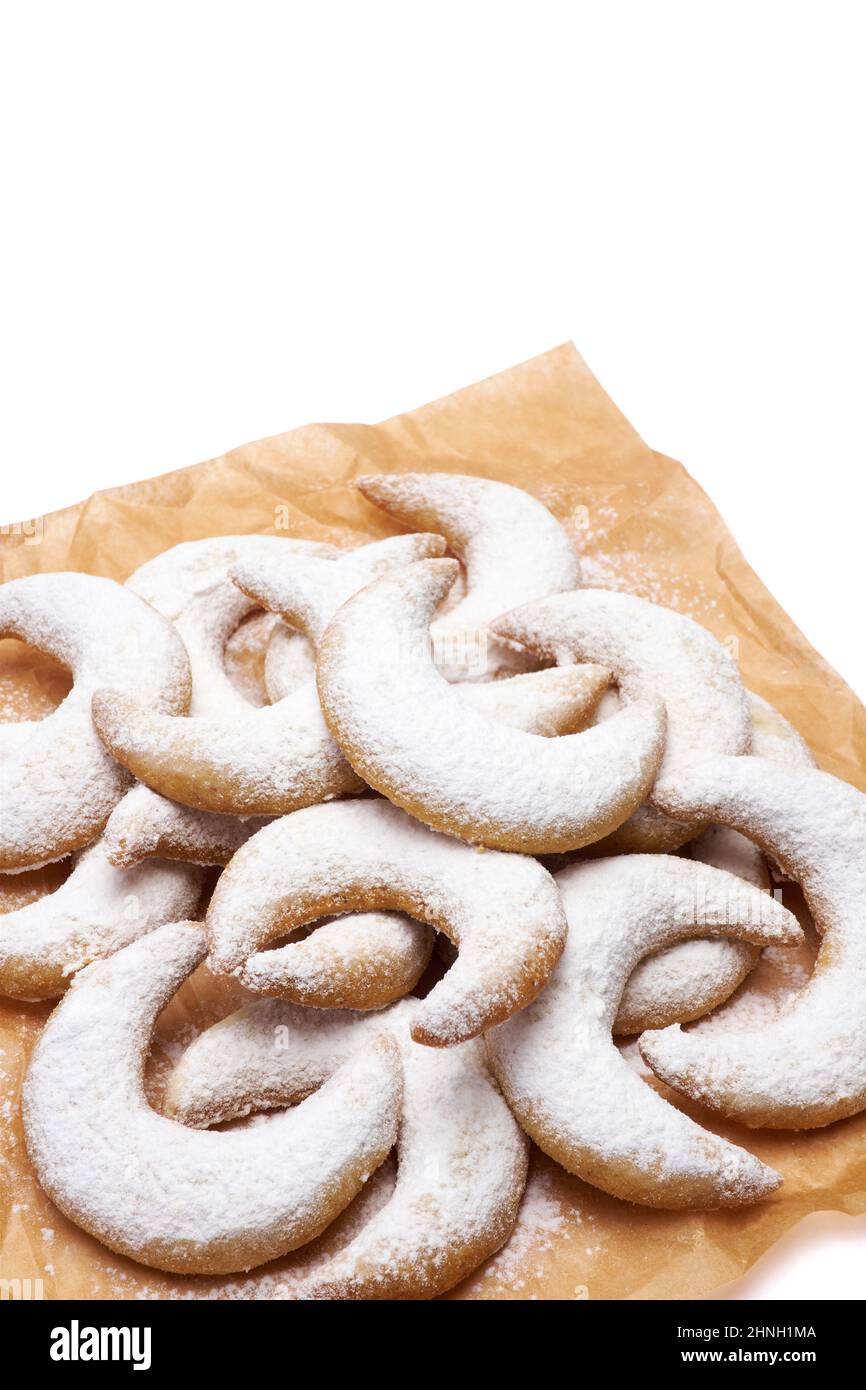Traditional German or Austrian Vanillekipferl vanilla kipferl cookies ...