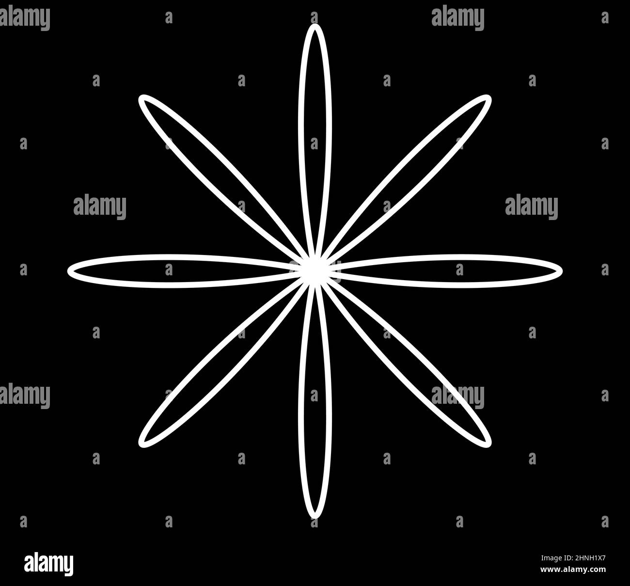 Simple flower shapes, petals silhouette - stock vector illustration ...