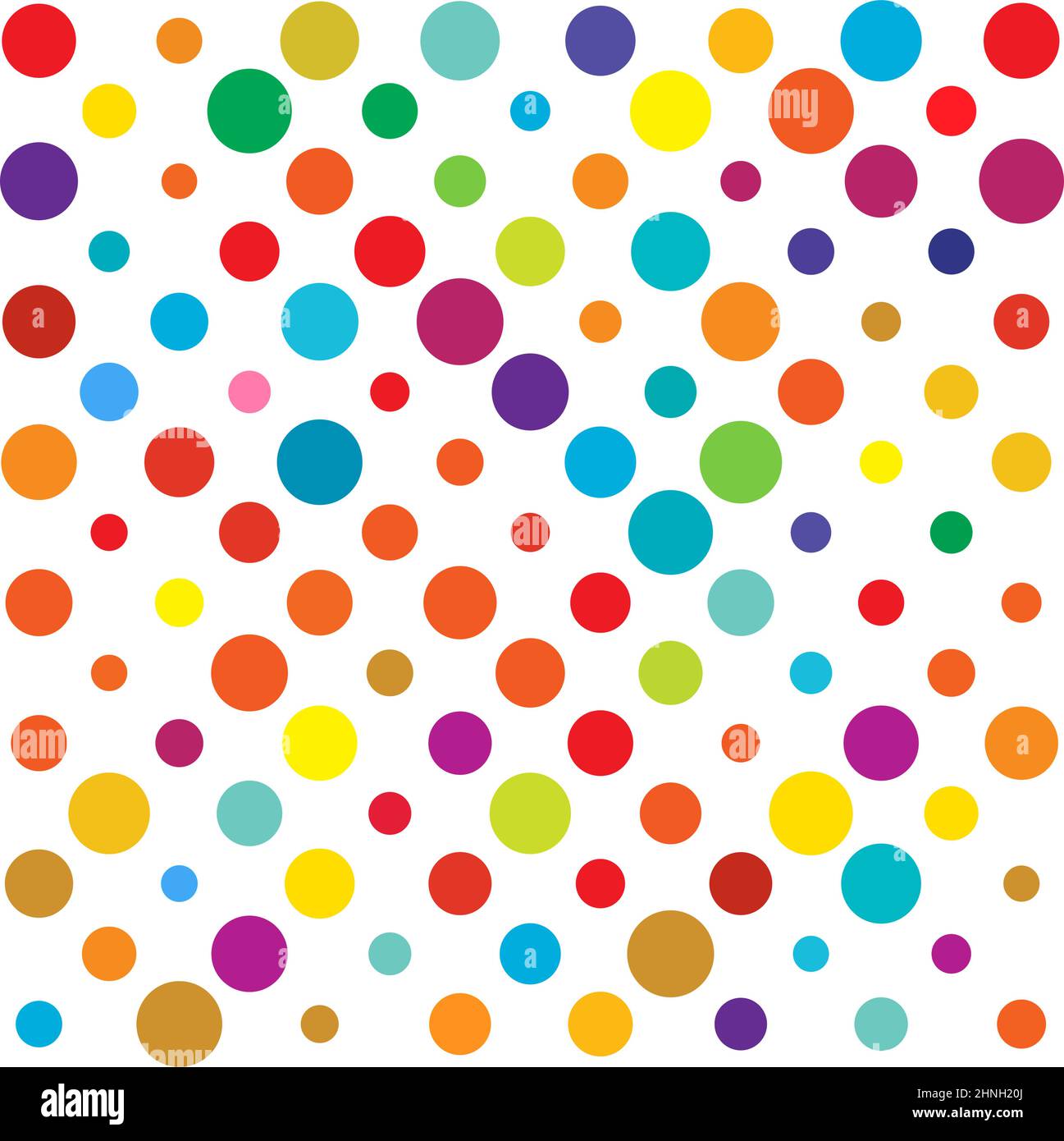 Colorful random, diffuse circles, dots pattern. Scattered speckles ...