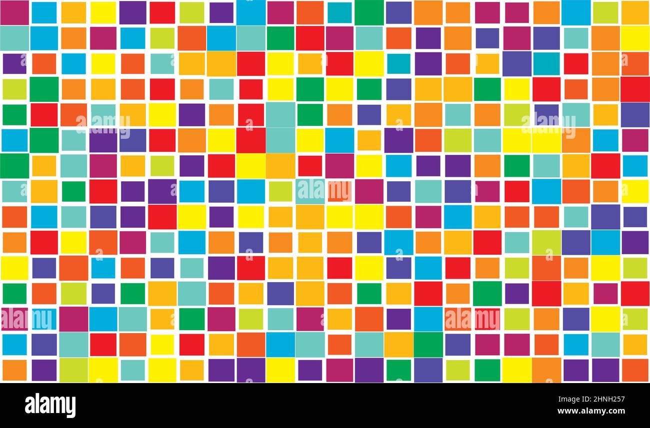 Random mosaic square tiles seamless, repeatable cubism pattern, texture ...
