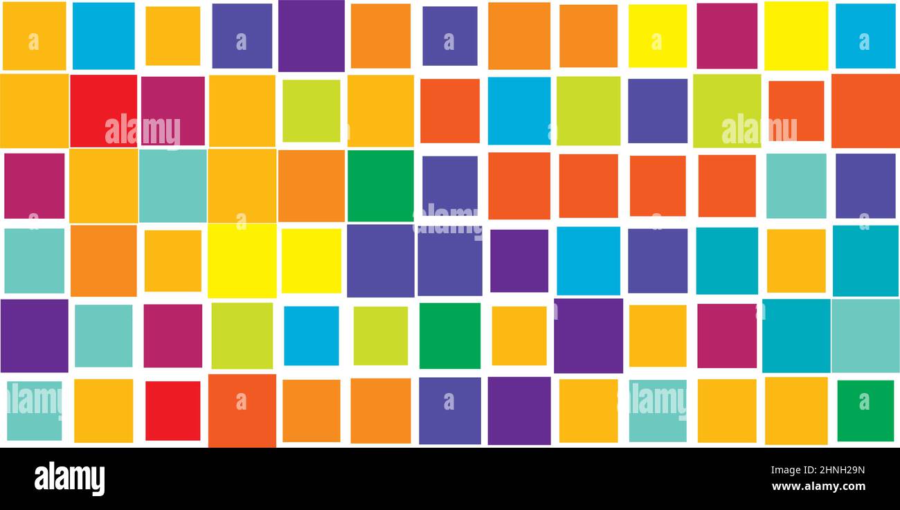 Random mosaic square tiles seamless, repeatable cubism pattern, texture ...