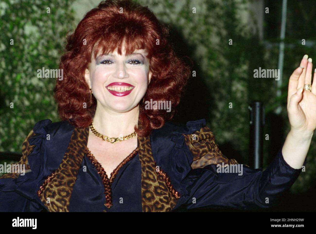 Romanian singer Corina Chiriac in Los Angeles, USA, in the 1990s Stock ...