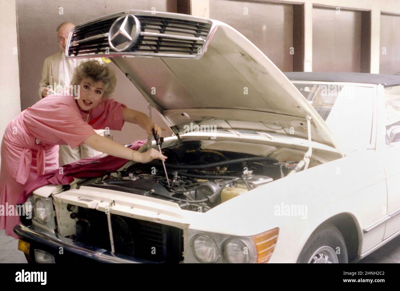 Romanian singer Corina Chiriac in Los Angeles, USA, in the 1990s Stock ...