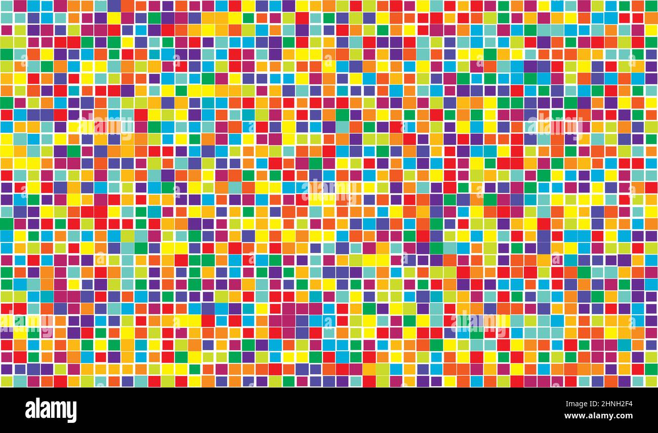 Random mosaic square tiles seamless, repeatable cubism pattern, texture ...