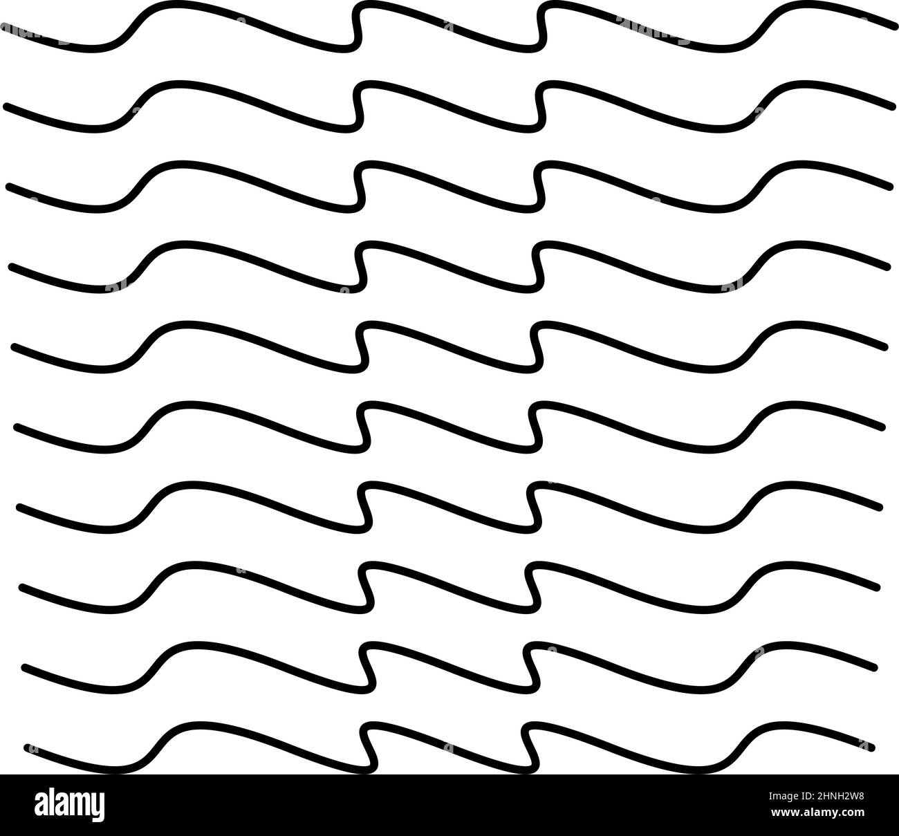 Wavy, waving lines abstract geometric design shape. Curvy, curved ...