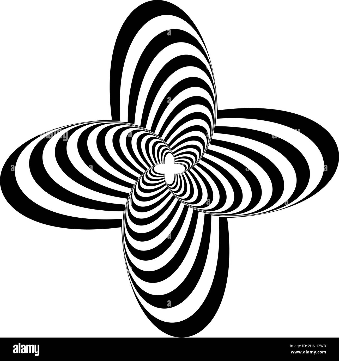 Abstract op-art element(s). Optical, visual art shapes, icons, symbols ...