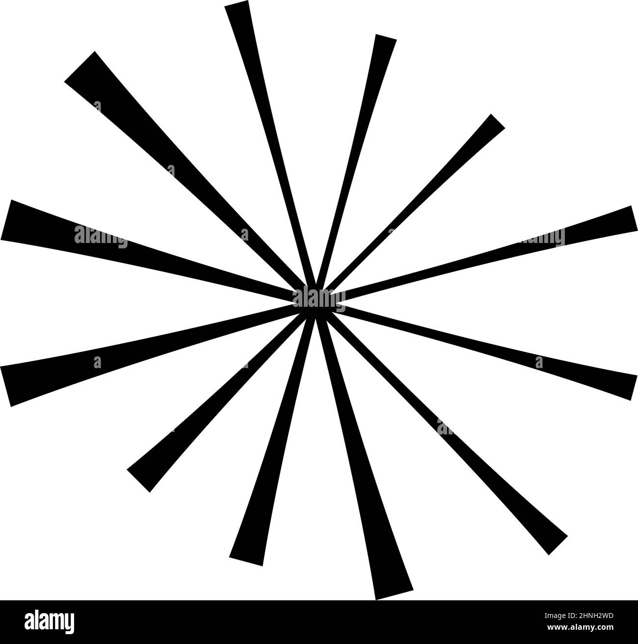 Radial, radiating lines, stripes design element - stock vector ...